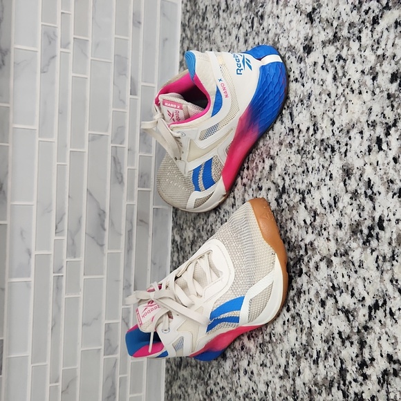 Reebok | Shoes | White Pink Blue Reebok Nano X Cross Trainer Sneakers ...